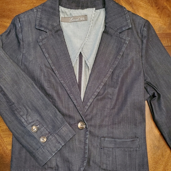 Level 99 | Jackets & Coats | Level 99 Denim Blazer | Poshmark